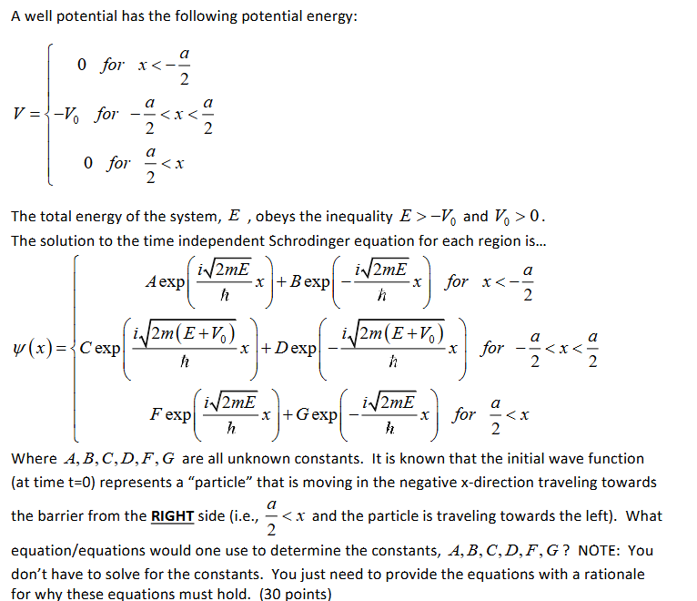 The total energy of ﻿the system, E, ﻿obeys the | Chegg.com