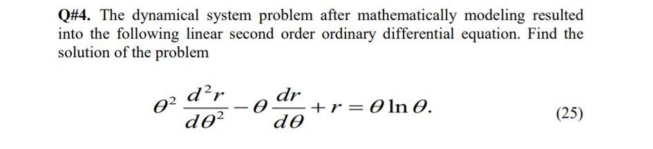 Solved Q#4. The dynamical system problem after | Chegg.com