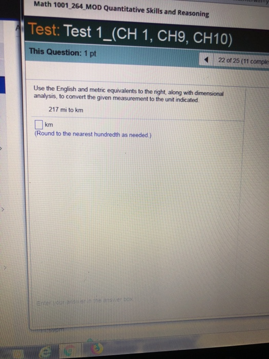 Solved Math 1001 264 MOD Quantitative Skills and Reasoning | Chegg.com