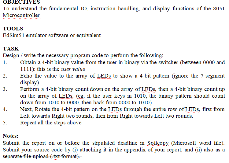 Solved TASK Design / write the necessary program code to | Chegg.com