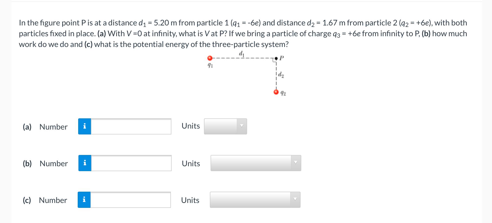 Solved = = = In the figure point Pis at a distance du = 5.20 | Chegg.com