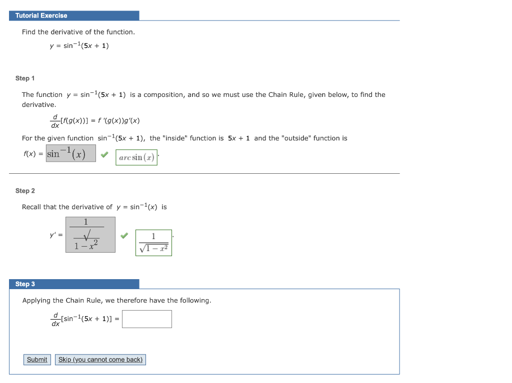 Solved Tutorial Exercise Find the derivative of the | Chegg.com