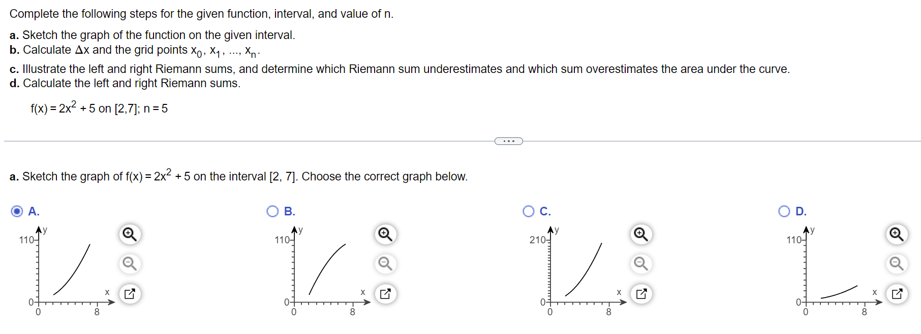 Solved Complete the following steps for the given function, | Chegg.com