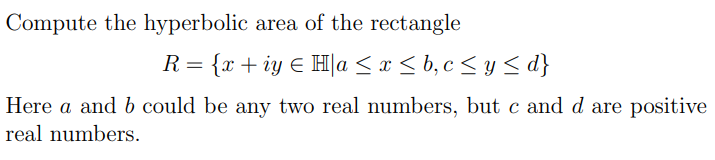 Solved Compute the hyperbolic area of the rectangle | Chegg.com