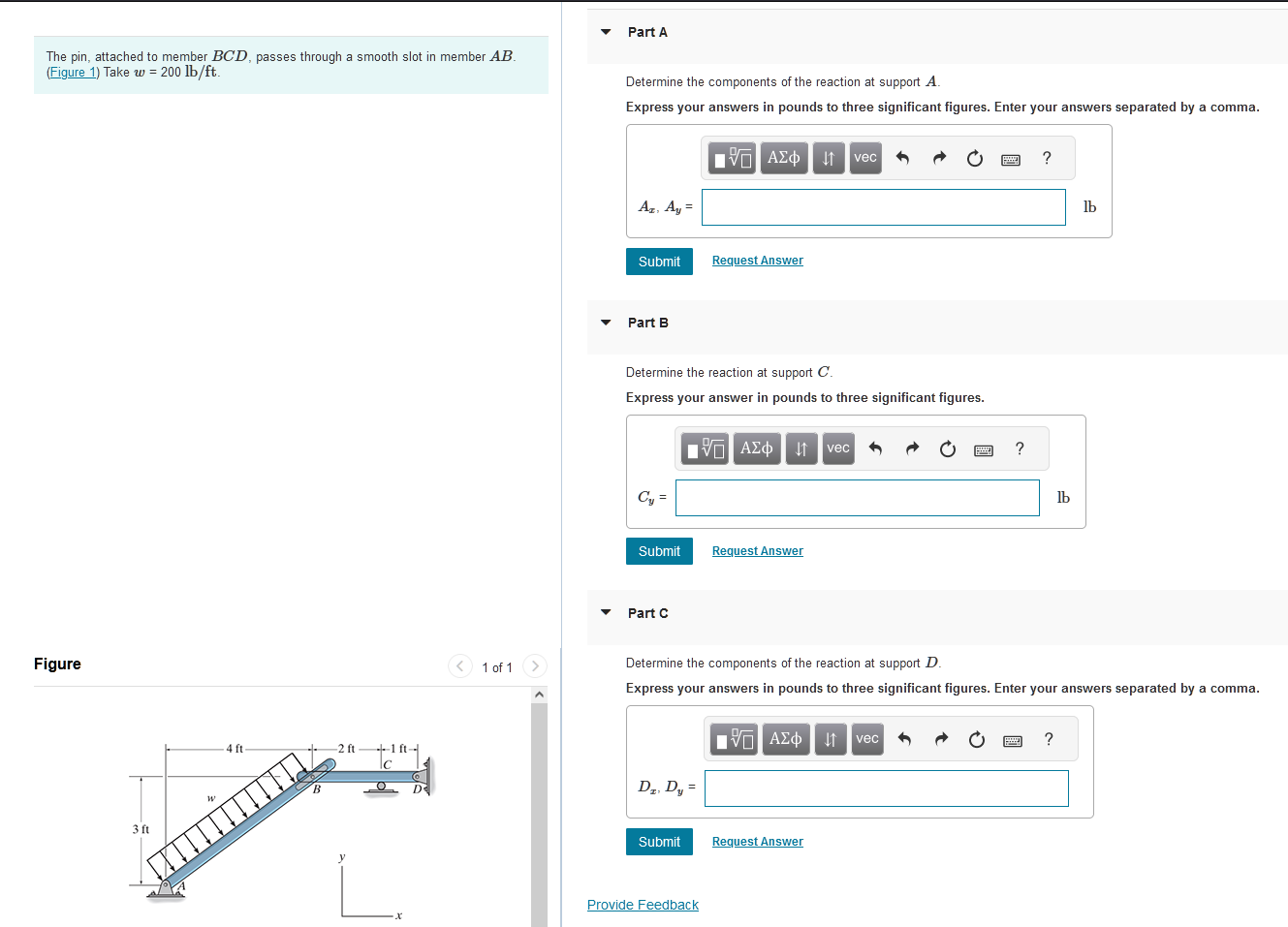 Solved 6.77 - This is a Statics problem dealing with ‘Frames | Chegg.com