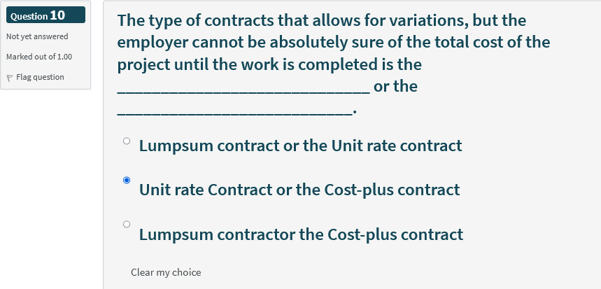 Solved The type of contracts that allows for variations, but | Chegg.com