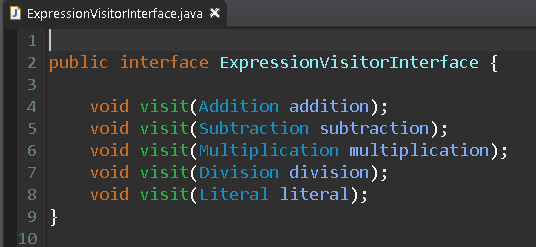 Solved Visitor Design Pattern Assignment -Create a class | Chegg.com
