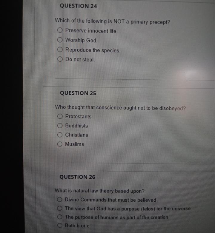Solved QUESTION 24 Which of the following is NOT a primary | Chegg.com