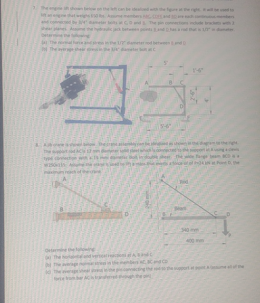 Solved HW6. Problems 1. A body with weight W = 350 lbs rests | Chegg.com