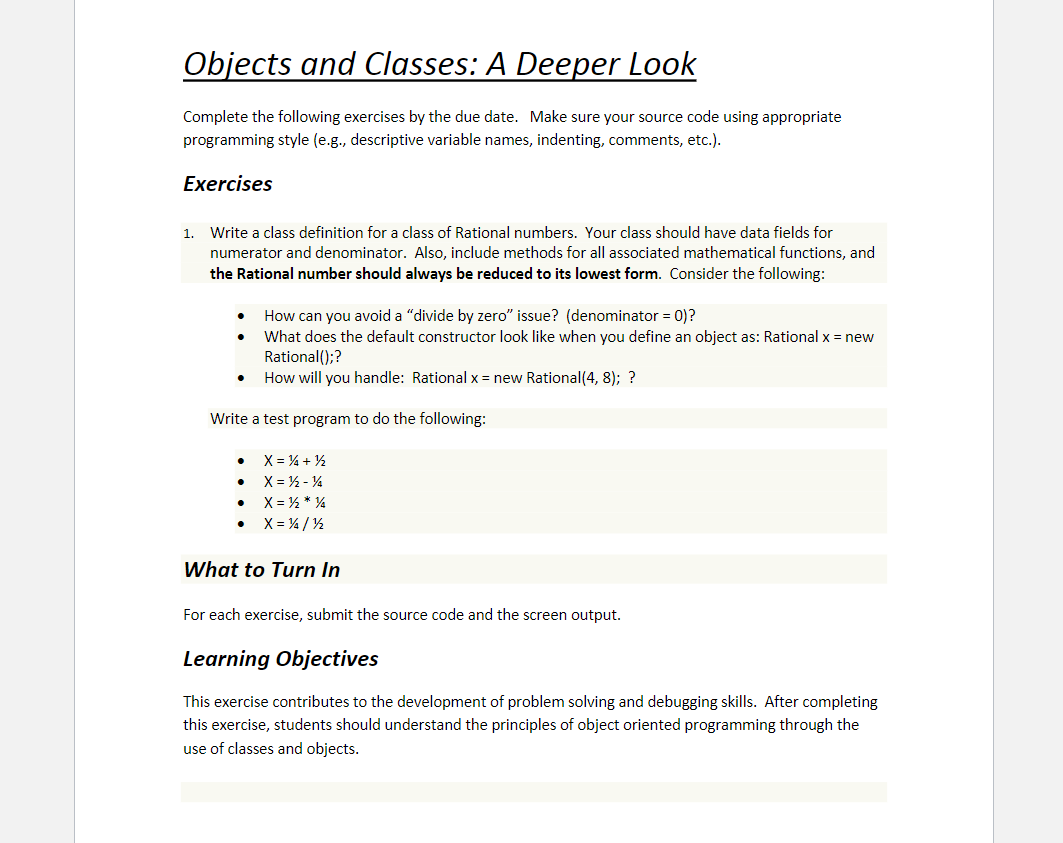 Solved Objects and Classes: A Deeper Look Complete the | Chegg.com