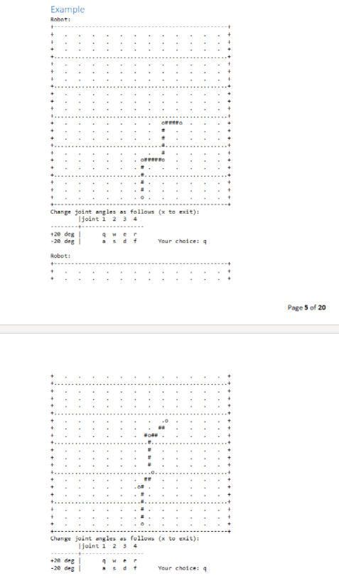 Specification of the Four-Link Robot The robot is a | Chegg.com