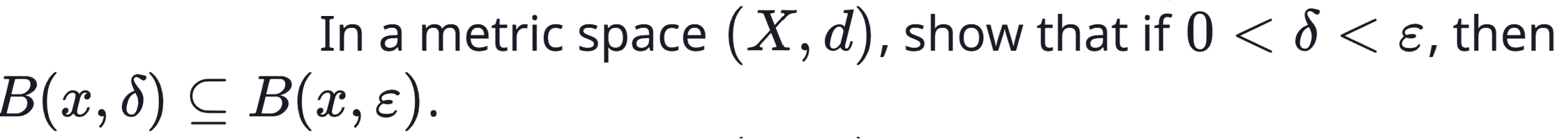 Solved In a metric space (X,d), show that if 0