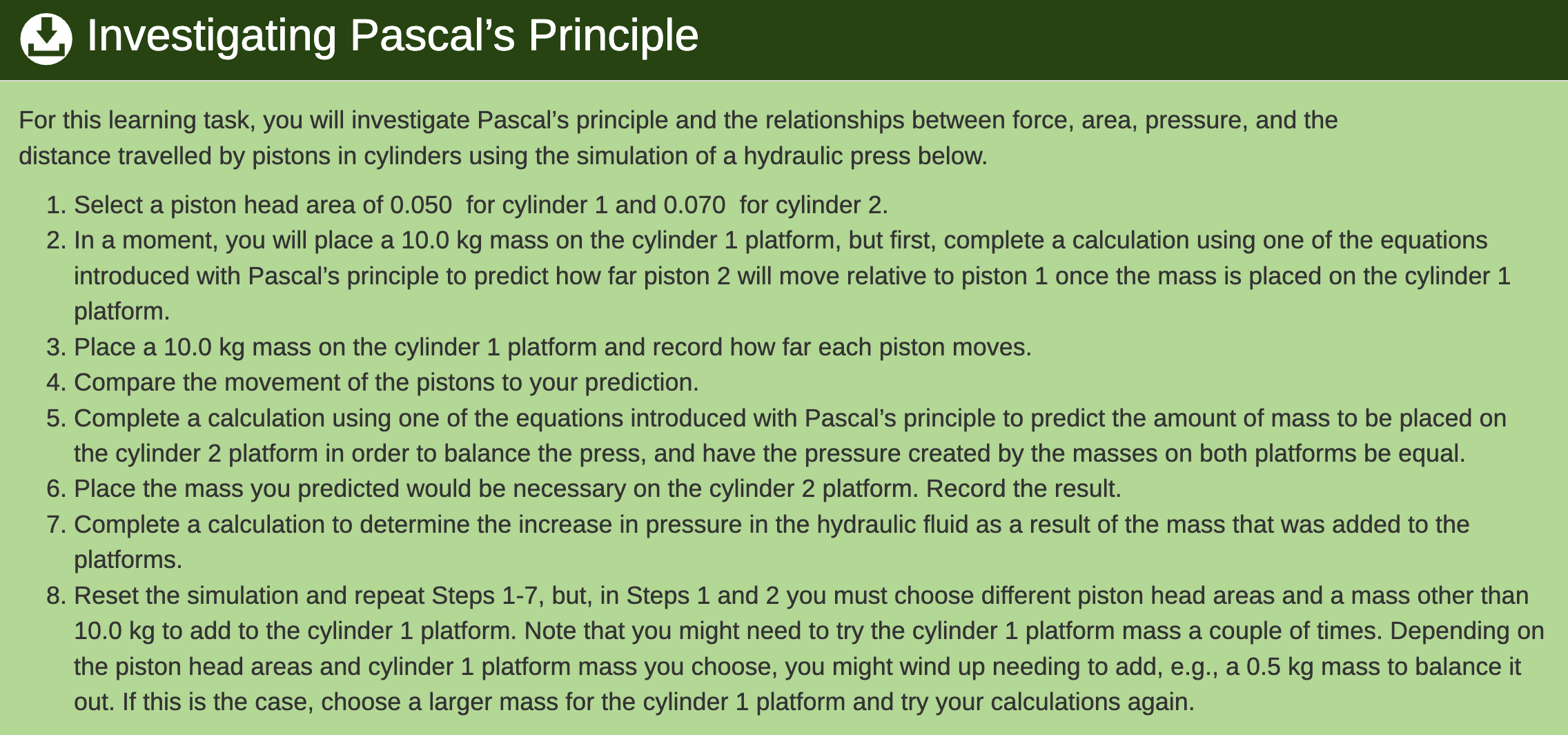 Solved For this learning task, you will investigate Pascal's | Chegg.com