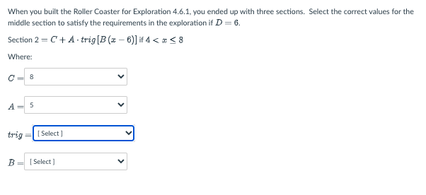 [Solved]: Exploration 4.6.1: Buildng a Roller coaster An