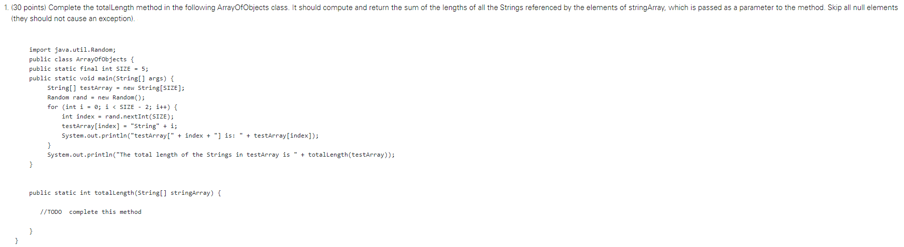 Solved Copyable code: import java.util.Random; | Chegg.com
