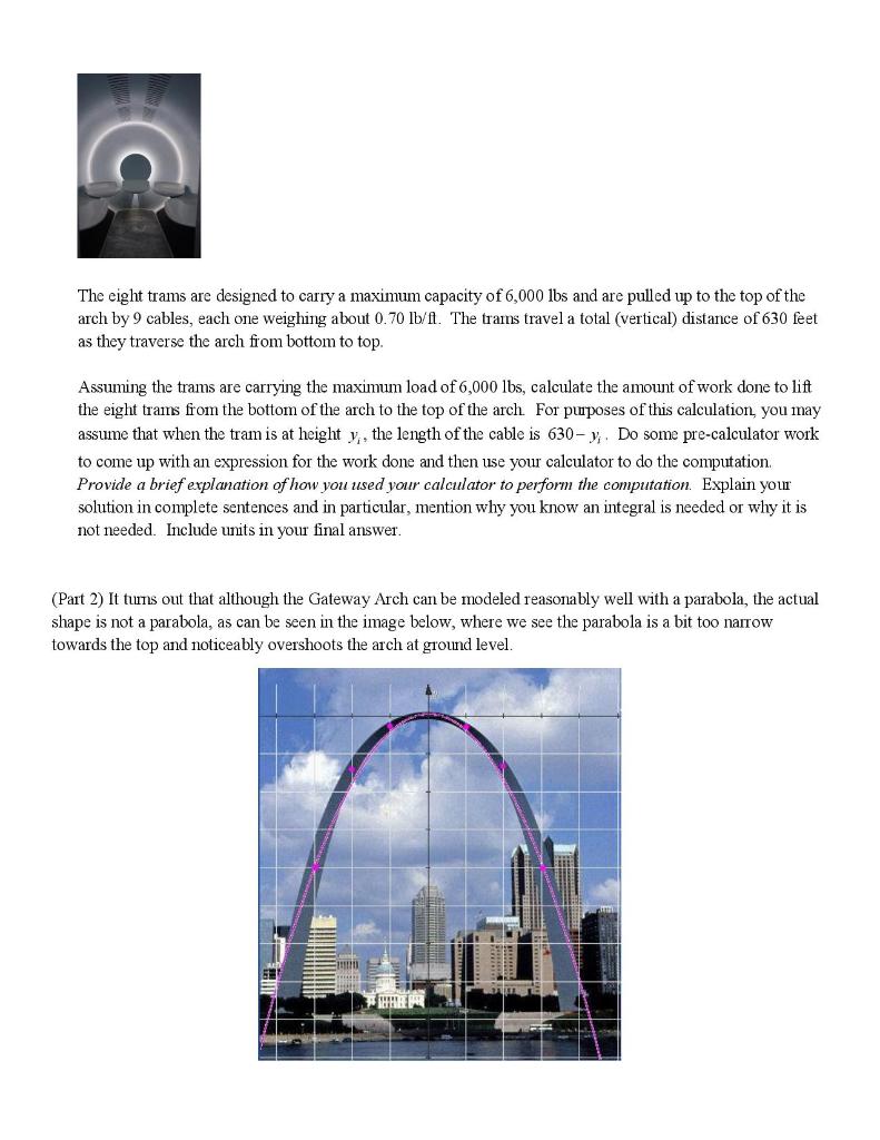 Main Body of Project: (Part 1) (a) The Gateway Arch | Chegg.com