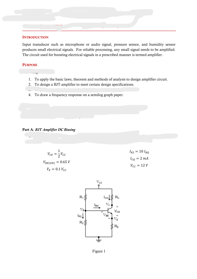 INTRODUCTION Input transducer such as microphone or | Chegg.com