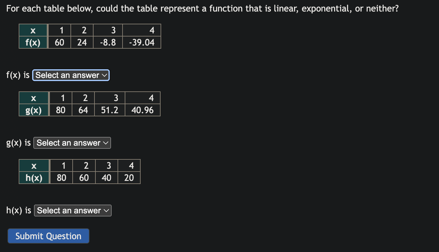 Solved For each table below, could the table represent a | Chegg.com
