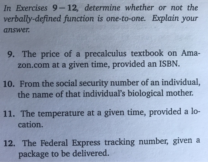 Solved In Exercises 9-12, determine whether or not the | Chegg.com