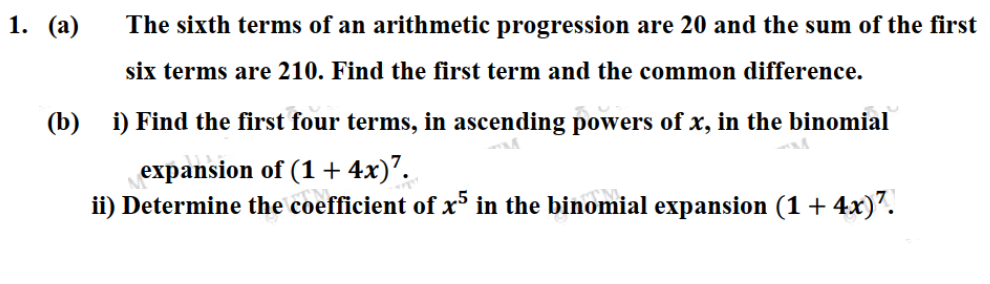 Solved (a) The sixth terms of an arithmetic progression are | Chegg.com