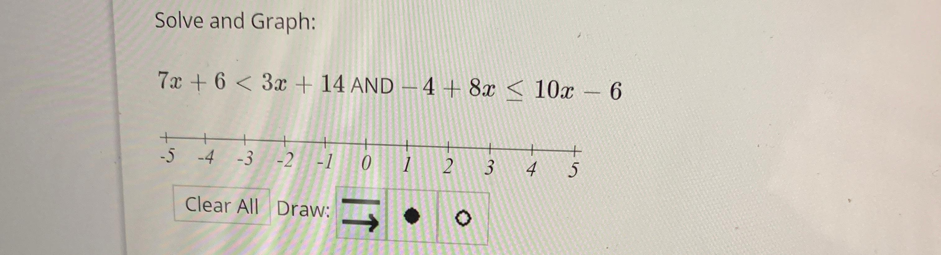 Solved Solve and Graph: 7x + 6
