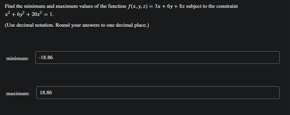 Solved Find The Minimum And Maximum Values Of The Function