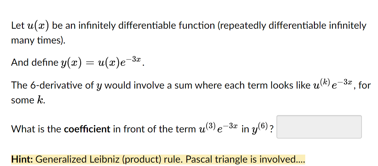 Solved Let u(x) be an infinitely differentiable function | Chegg.com