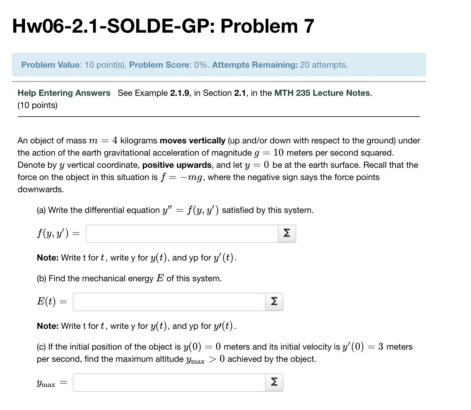Solved Hw06-2.1-SOLDE-GP: Problem 7 Problem Value: 10 | Chegg.com
