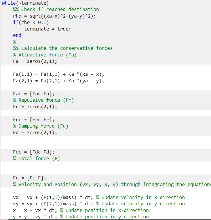Solved Generate code to rectify calculation of repulsive | Chegg.com