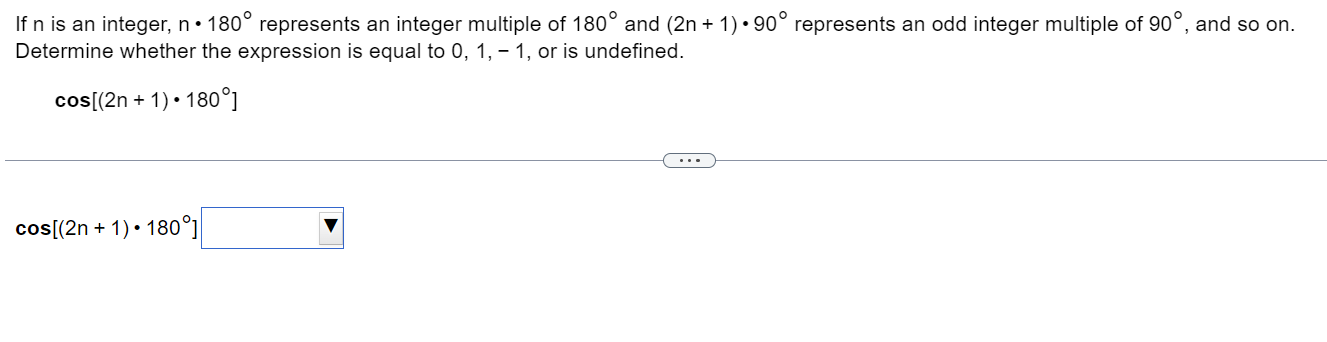 Solved If n is an integer, n⋅180∘ represents an integer | Chegg.com