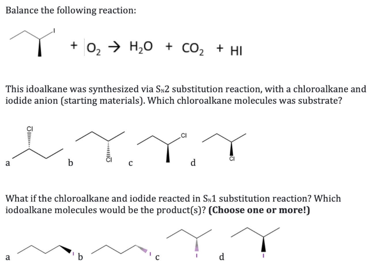 Solved Balance the following reaction: ∭++O2→H2O+CO2+HI This | Chegg.com