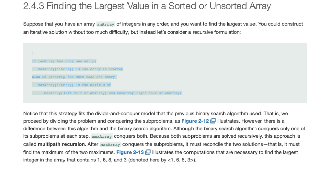 Solved 2.4.3 Finding the Largest Value in a Sorted or | Chegg.com