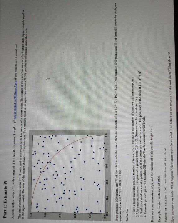 Solved Python code 3 circle with a radius of 1, with a | Chegg.com