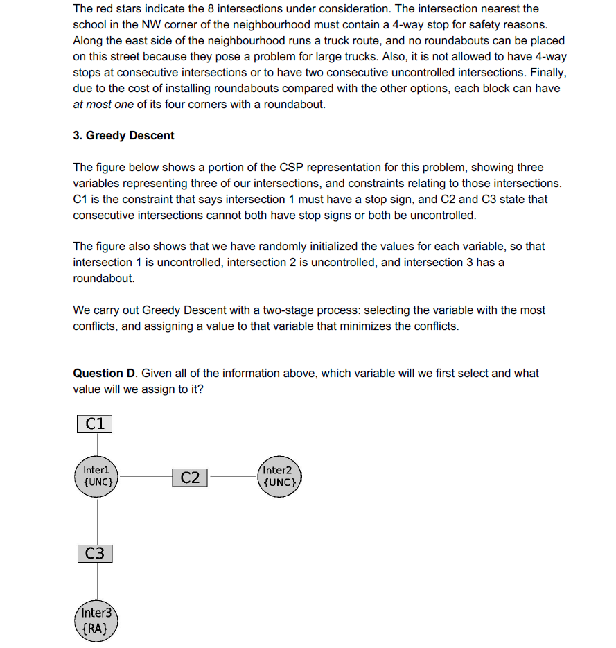 The red stars indicate the 8 intersections under | Chegg.com