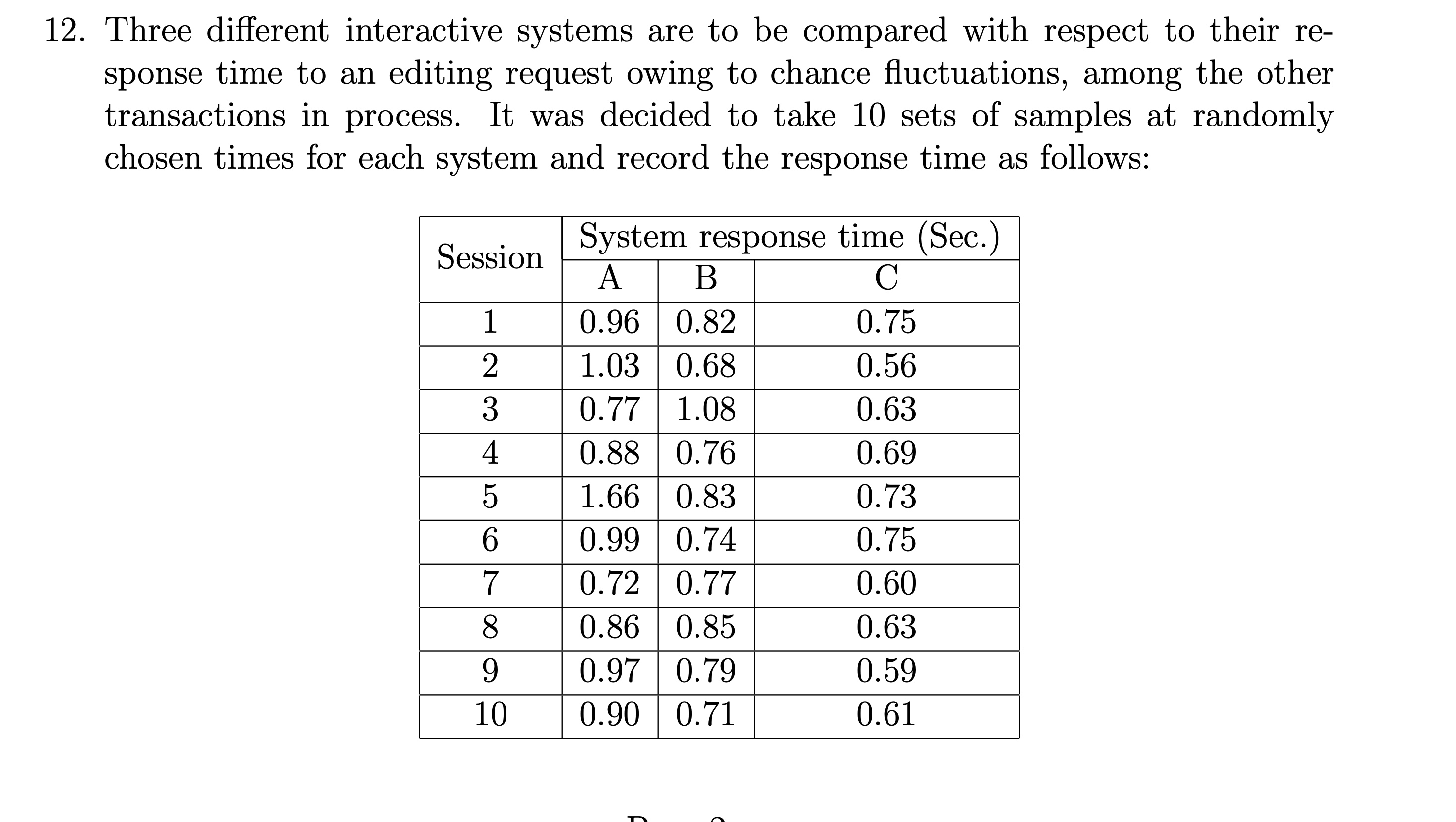 Solved Three different interactive systems are to be | Chegg.com
