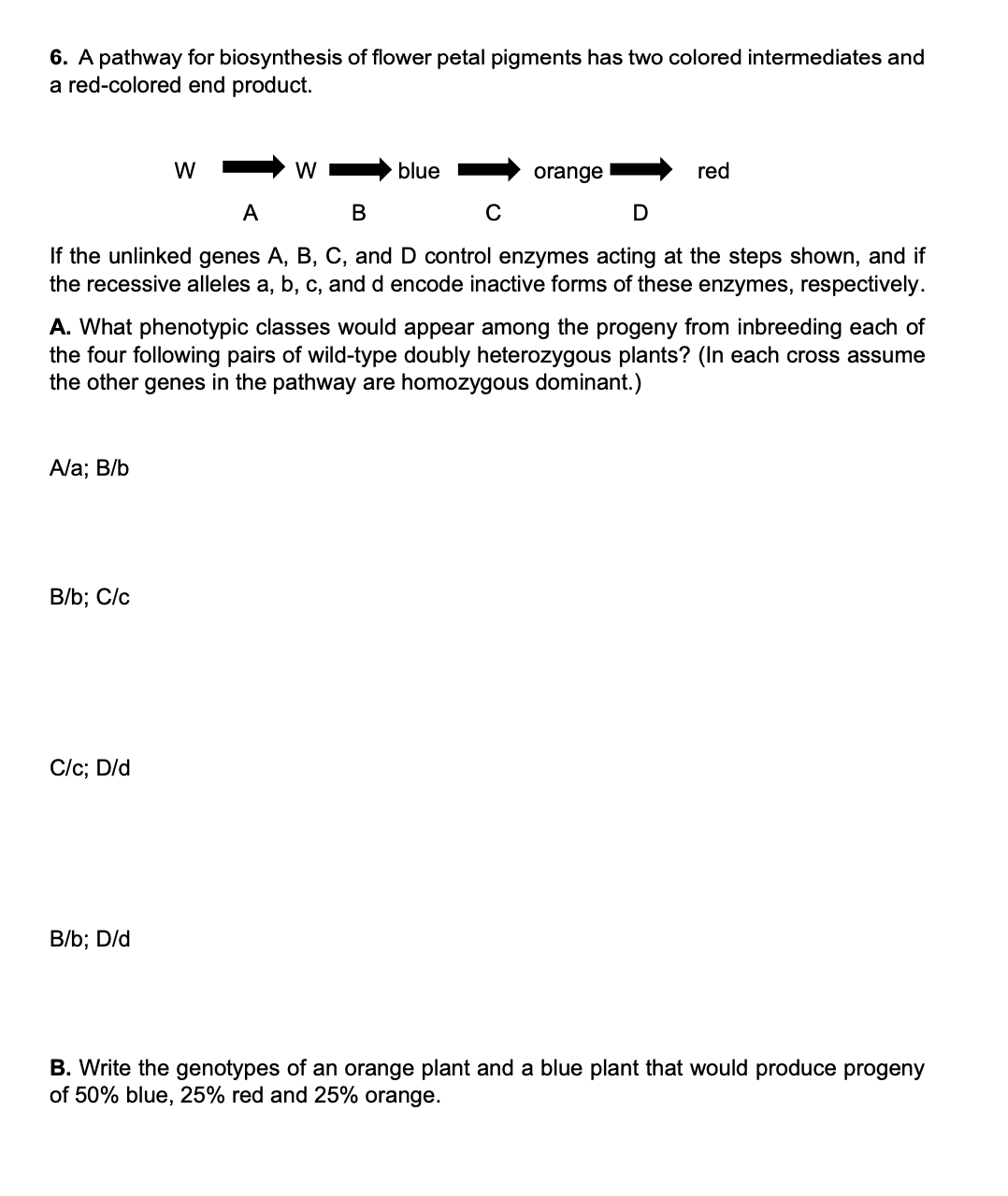 Solved A pathway for biosynthesis of flower petal pigments | Chegg.com