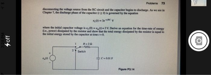 Solved MATLAB Problems 3.20 Consider again the RC circuit in | Chegg.com