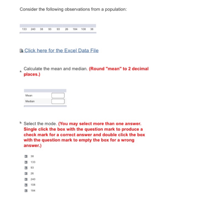 Solved Consider the following observations from a | Chegg.com