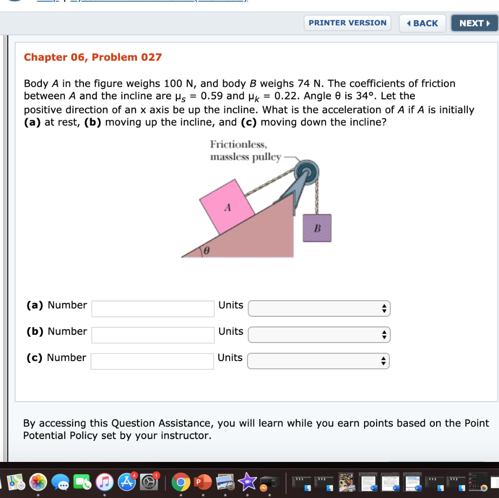 Solved PRINTER VERSION BACK NEXT Chapter 06, Problem 027 | Chegg.com