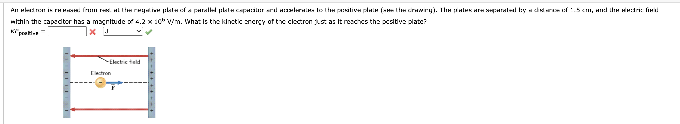 Solved An Electron Is Released From Rest At The Negative