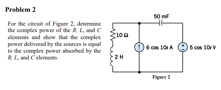 Solved Problem 2For the circuit of Figure 2, ﻿determine the | Chegg.com