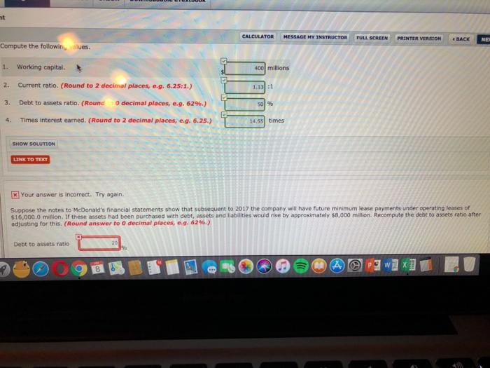 Solved Exercise 10-16 CALCULATOR MESSAGE MY INSTRUCTOR | Chegg.com