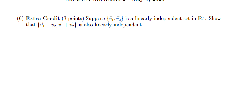 Solved Suppose{~v1, ~v2}is a linearly independent set | Chegg.com