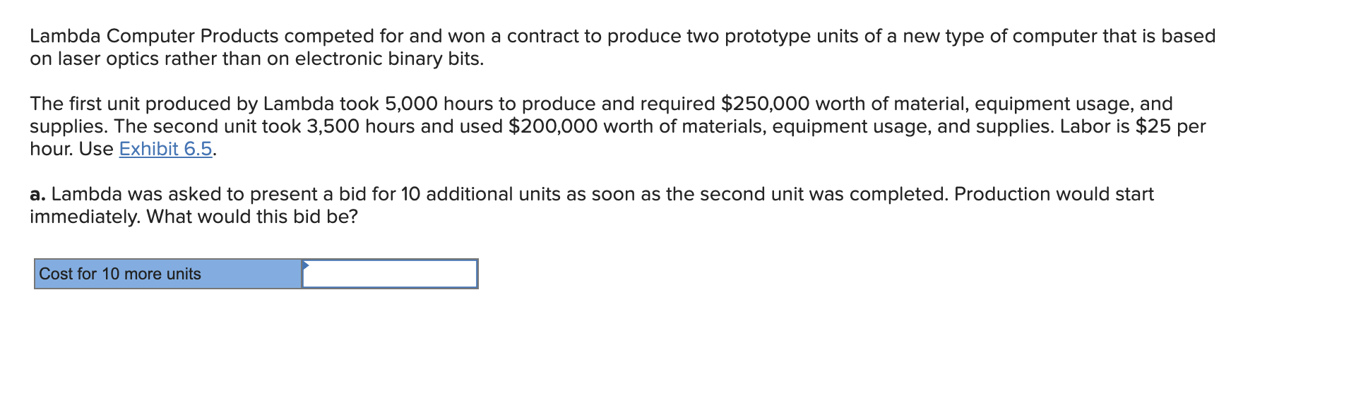 Solved Lambda Computer Products competed for and won a | Chegg.com