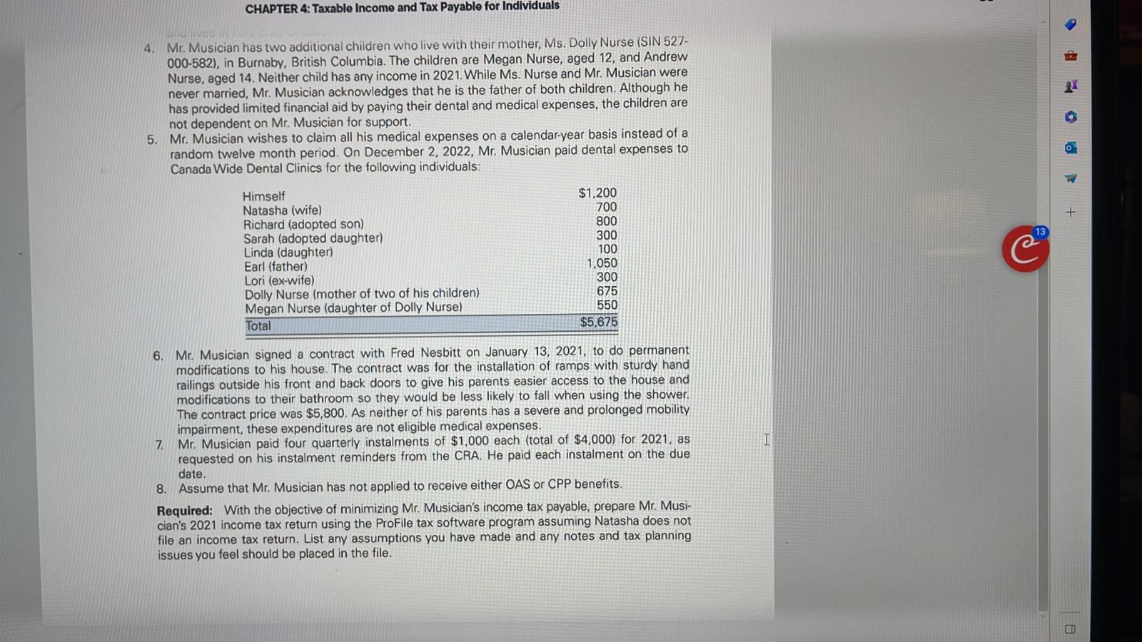 Tax Software Assignment Problems Solutions to Tax | Chegg.com