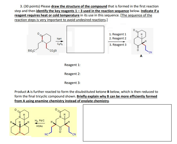 Solved 3. (30 points) Please draw the structure of the | Chegg.com