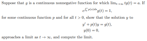 Solved Suppose that g is a continuous nonnegative function | Chegg.com