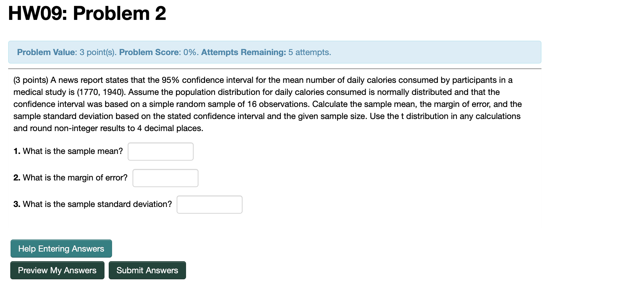 Solved HW09: Problem 2 Problem Value: 3 point(s). Problem | Chegg.com
