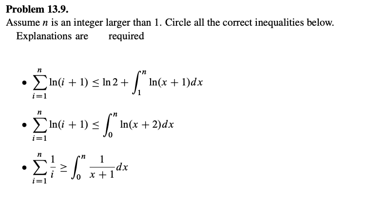 Solved Problem 13.9. Assume n is an integer larger than 1. | Chegg.com