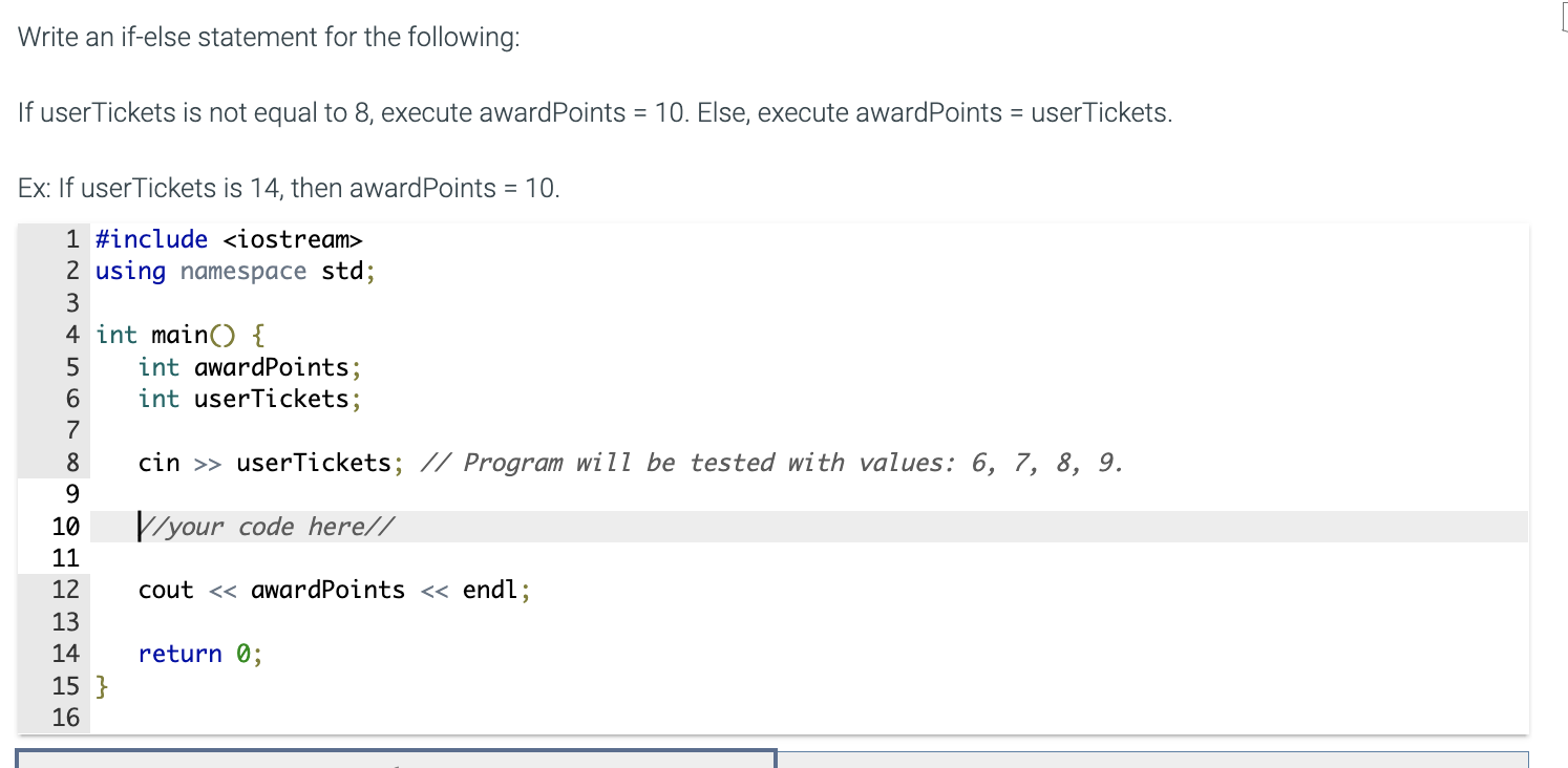 Solved Write an if-else statement for the following: If | Chegg.com